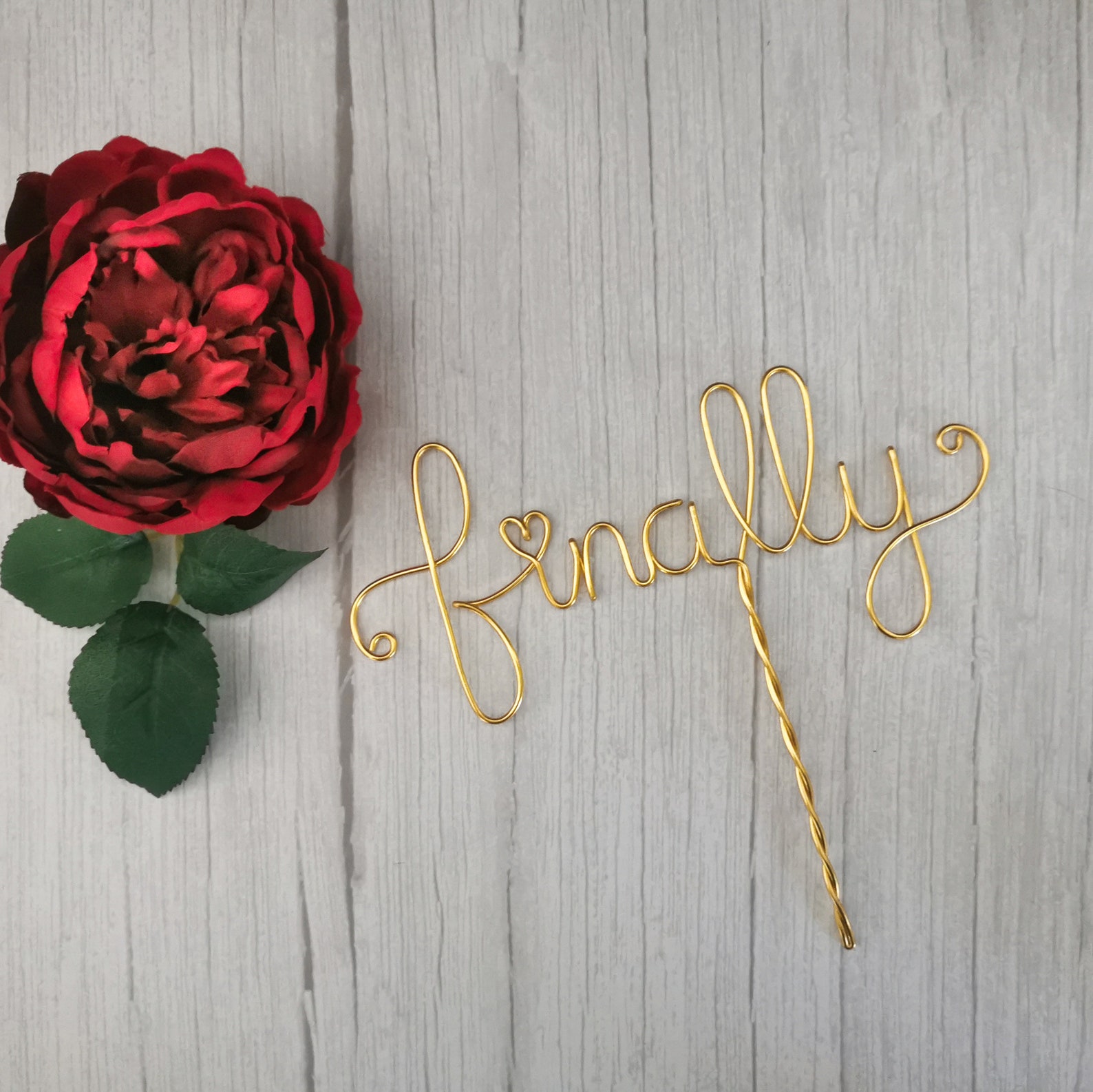 Finally Wedding Cake Topper Wire Cake Topper Finally Cake | Etsy UK