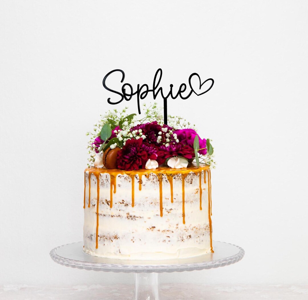 Personalized Name Cake Topper - Custom Acrylic Cake Decoration - Etsy