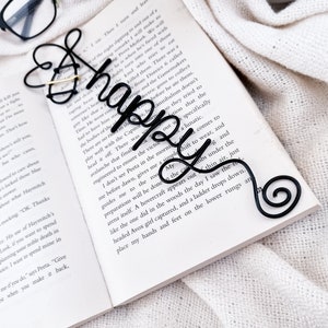 Bee Happy Bookmark - Bumble Bee Bookmark Gift - Planner Marker - Wire ...