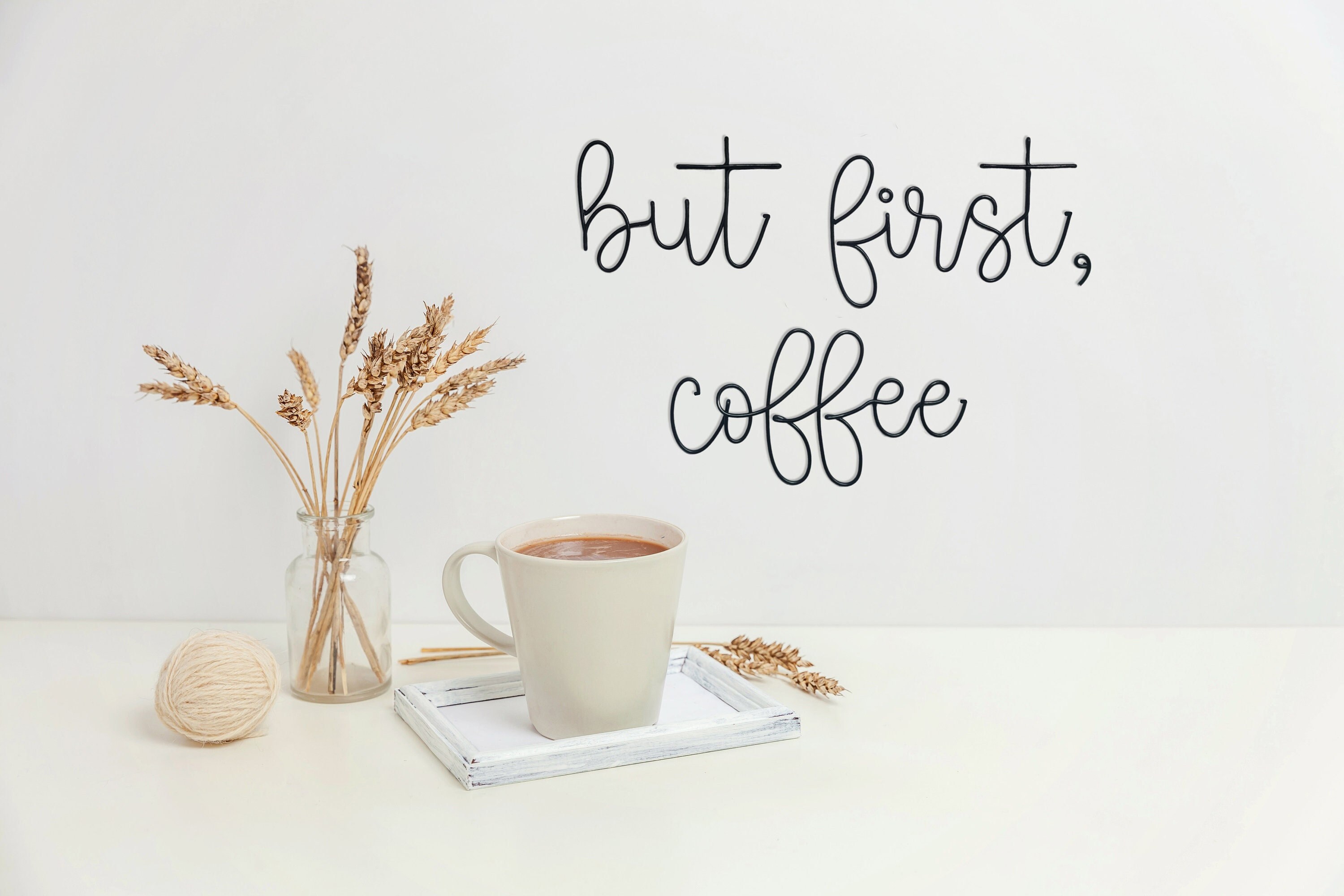Wire but First Coffee Sign Wire Coffee Wall Art Kitchen - Etsy