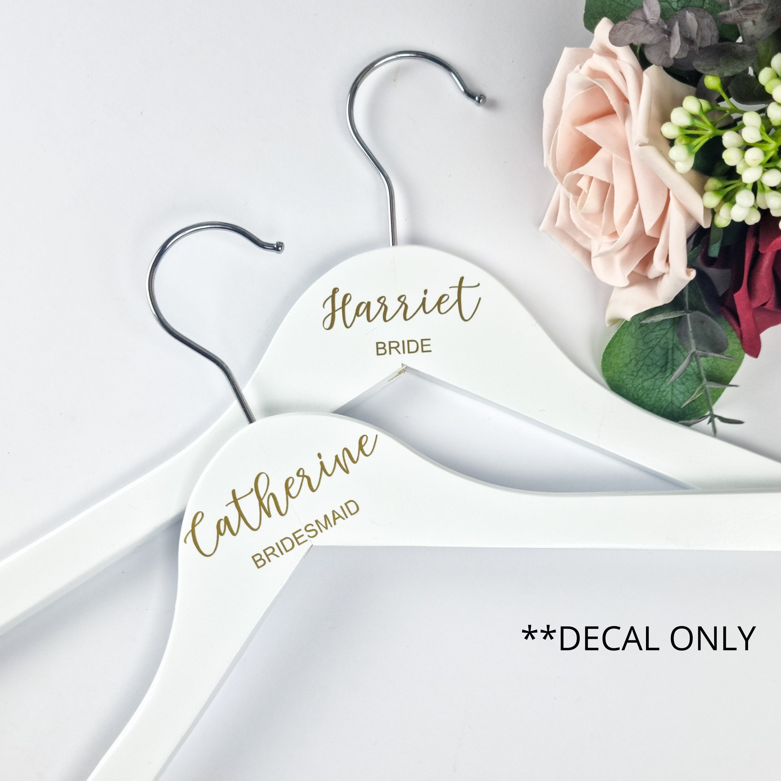 Custom Wedding Hanger Decal Bridal Decals Bridal Party - Etsy