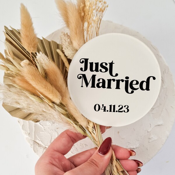 Acrylic Just Married Cake Topper - Etsy