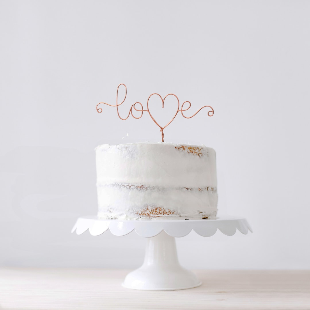 Love Cake Topper Wedding Cake Topper Wire Cake Topper Wedding Decor ...