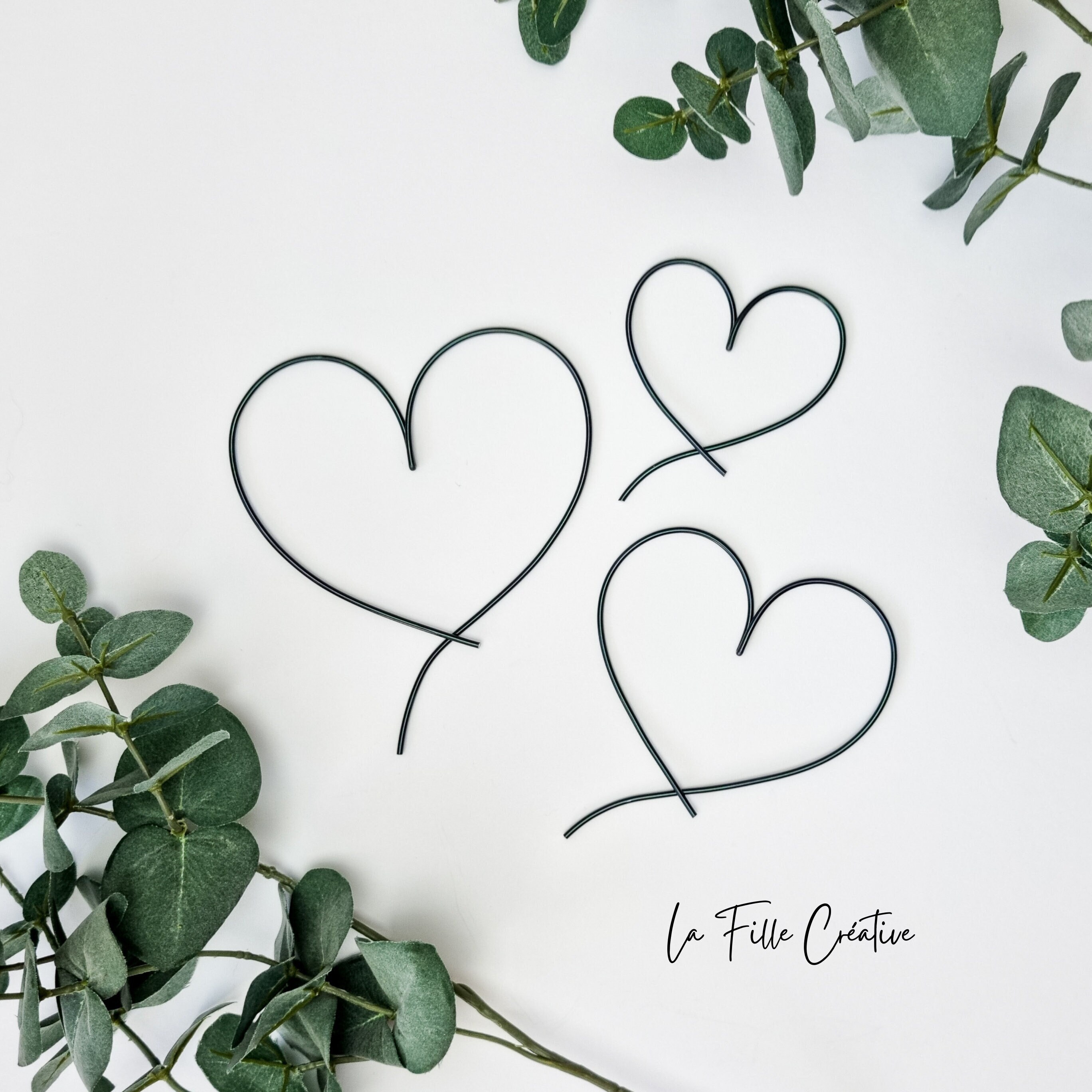 Wire Heart Trio Heart Wall Art Wall Sign Heart Shape | Etsy