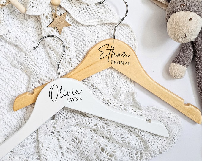 Personalised Baby Hanger Baby's First Outfit New Born Gift Baby Shower ...