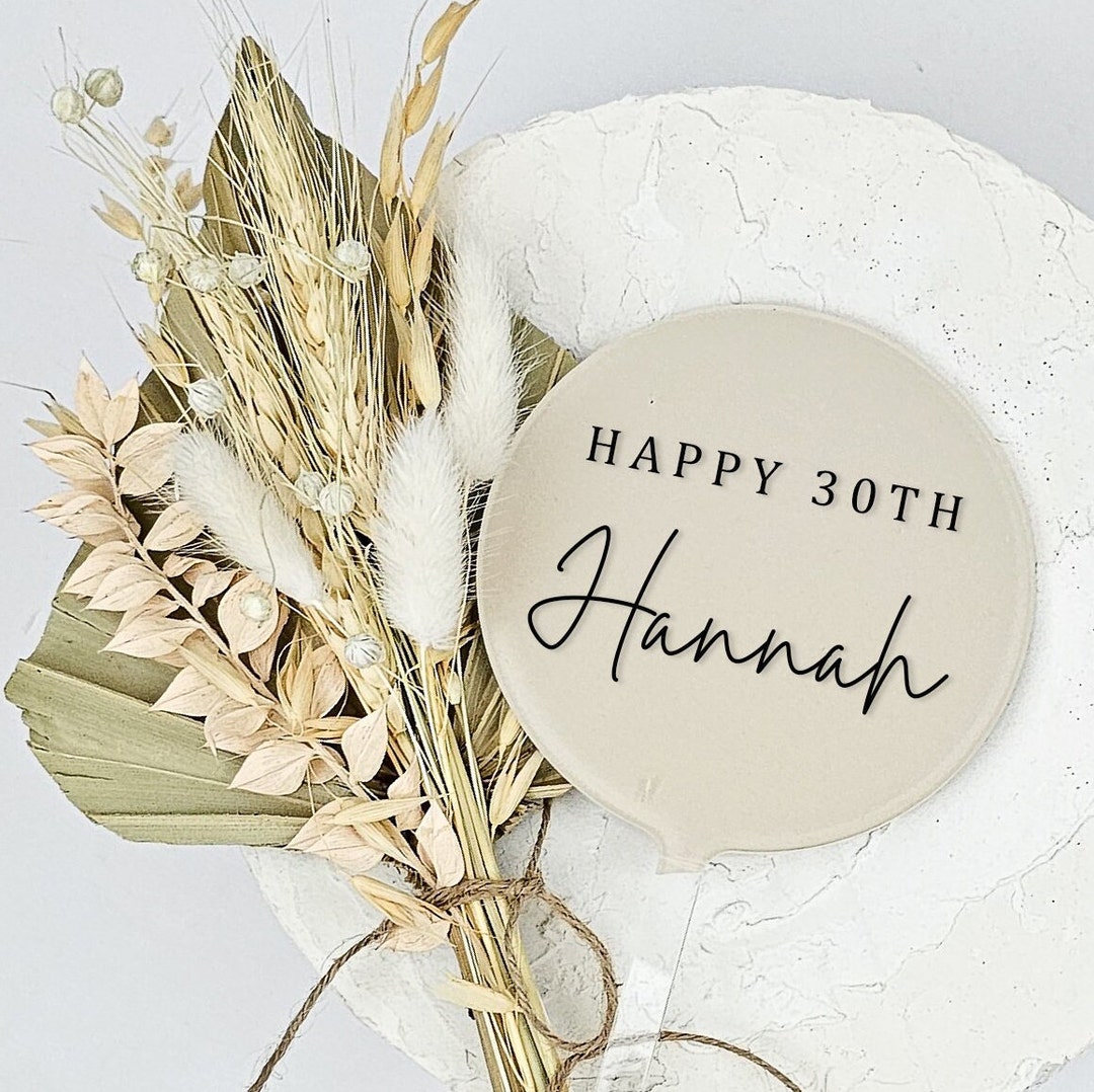 Custom Happy Birthday Cake Topper - Milestone Birthday Cake Topper ...