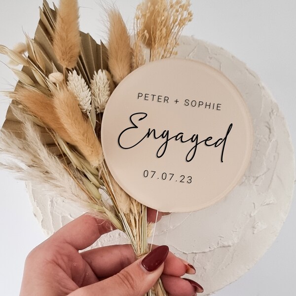 Engaged Topper - Etsy