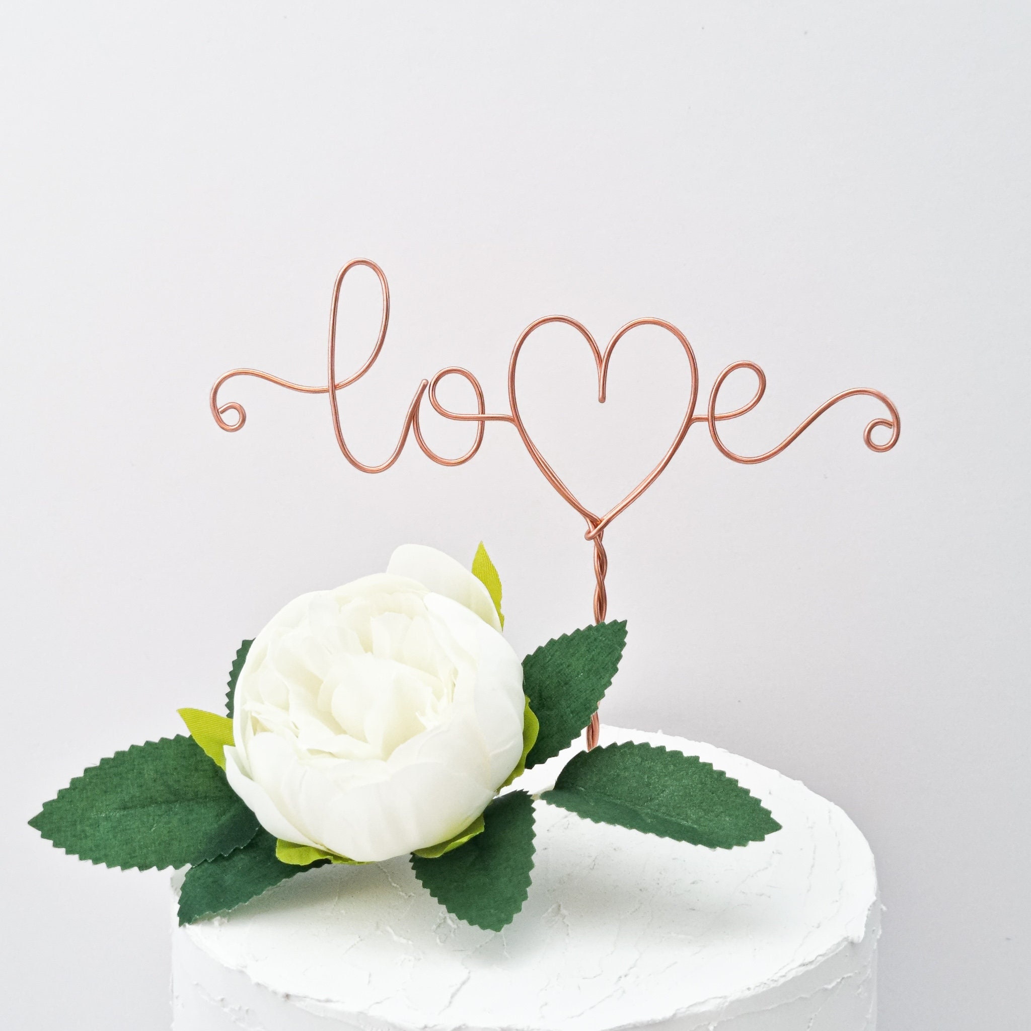 Love Cake Topper Wedding Cake Topper Wire Cake Topper - Etsy