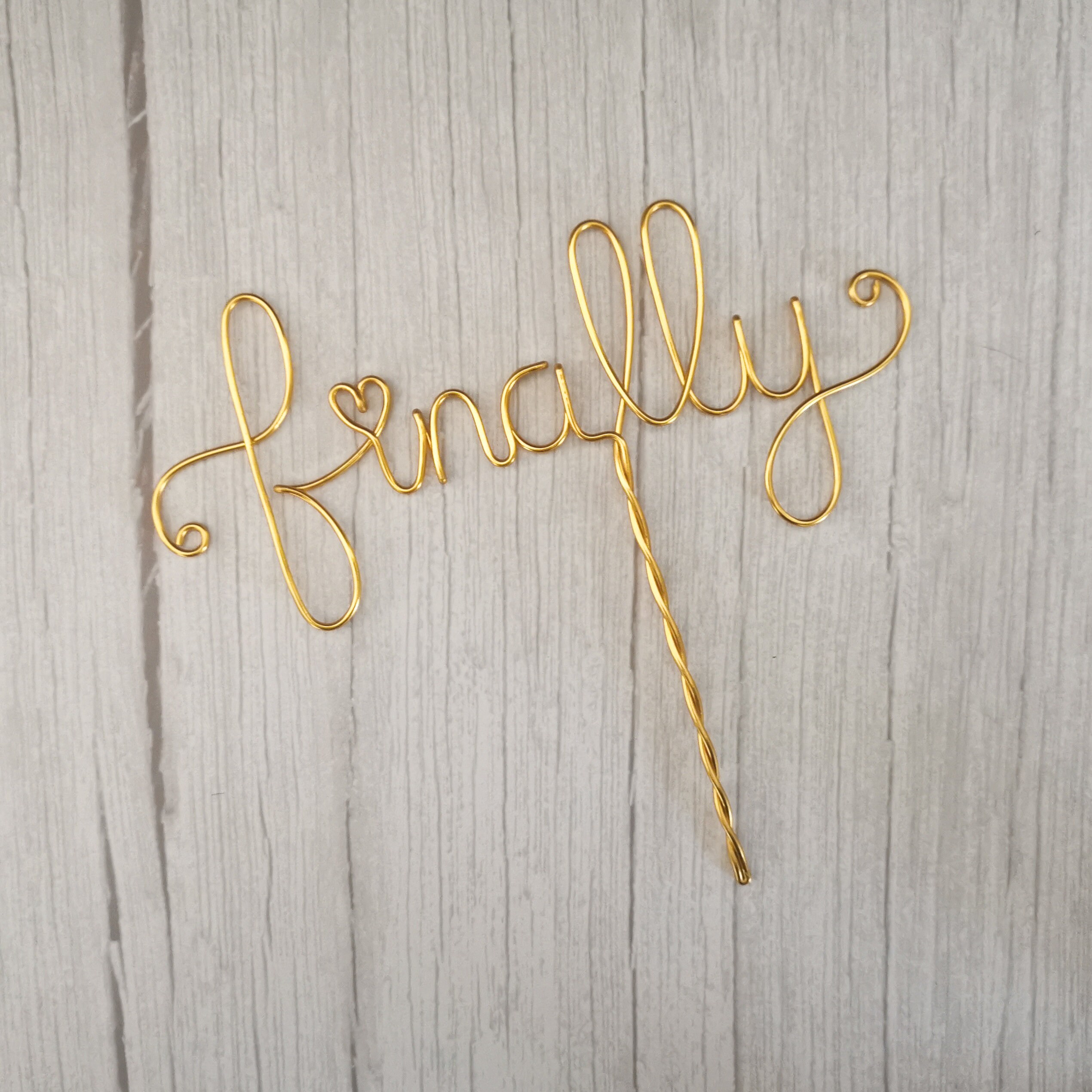Finally Wedding Cake Topper Wire Cake Topper Finally Cake | Etsy UK