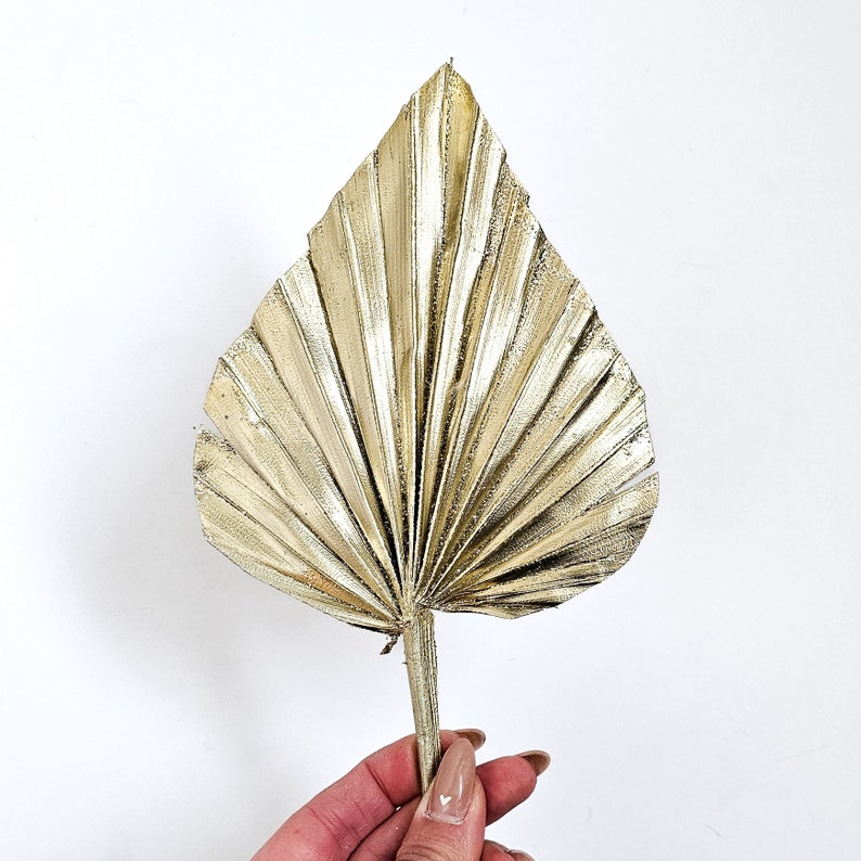 Gold Palm Spear Leaf Cake Topper - Gold Cake Topper - Dried Flowers for ...