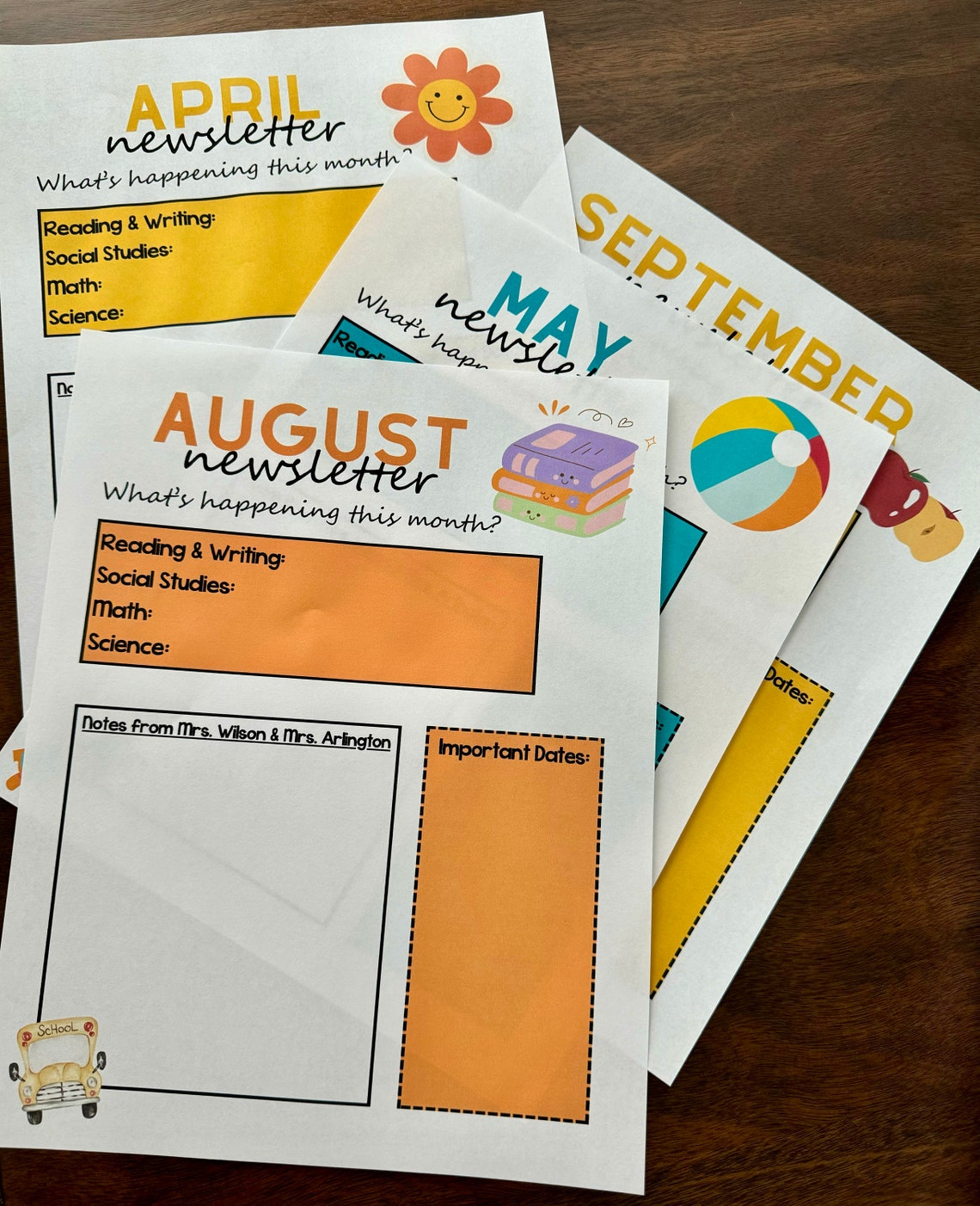 Class Newsletter Template | Class Newsletter | Monthly Newsletter for ...