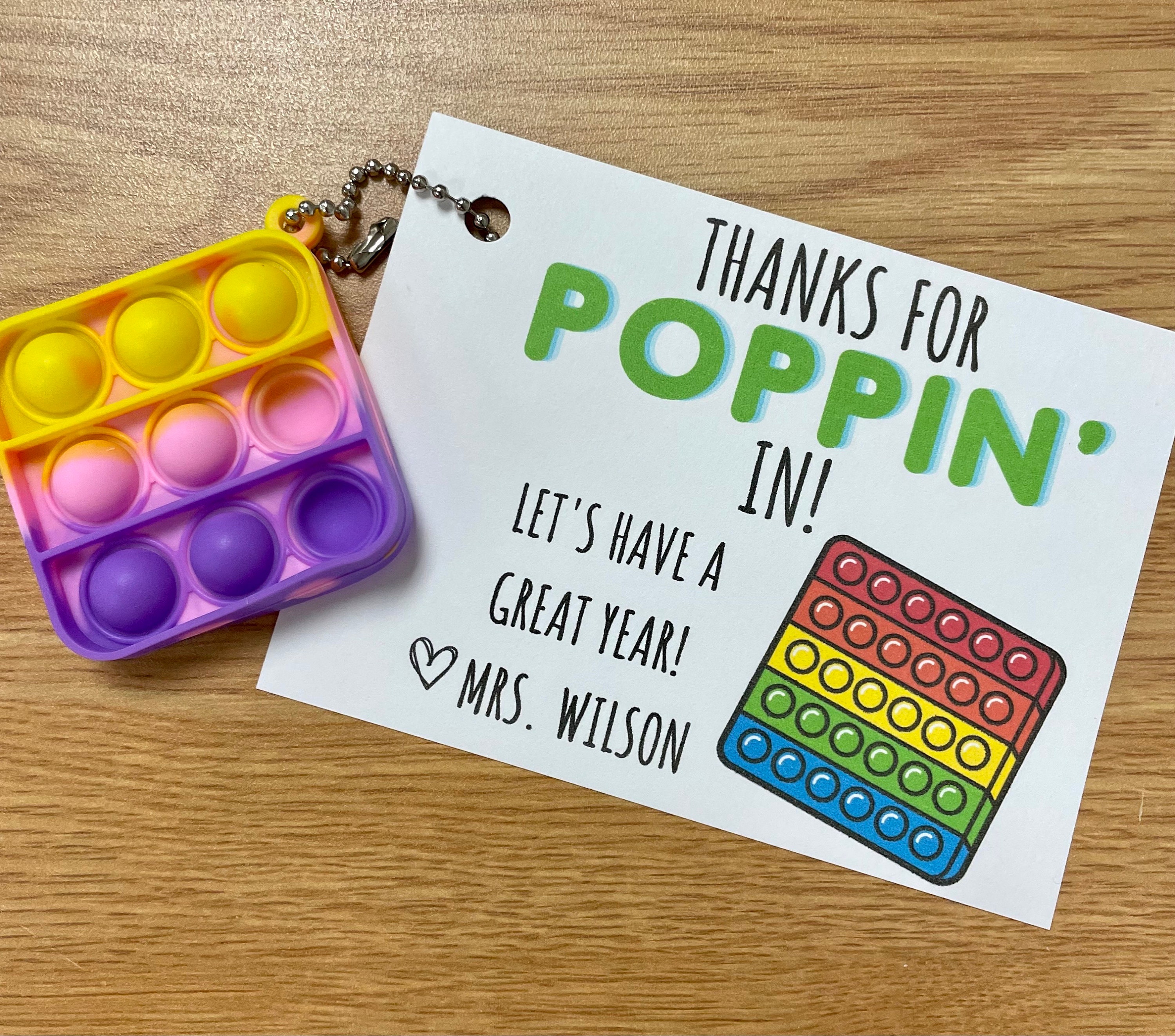 Pop-it Class Gift Tags | Open House Student Gifts | Classroom Gift Tags ...