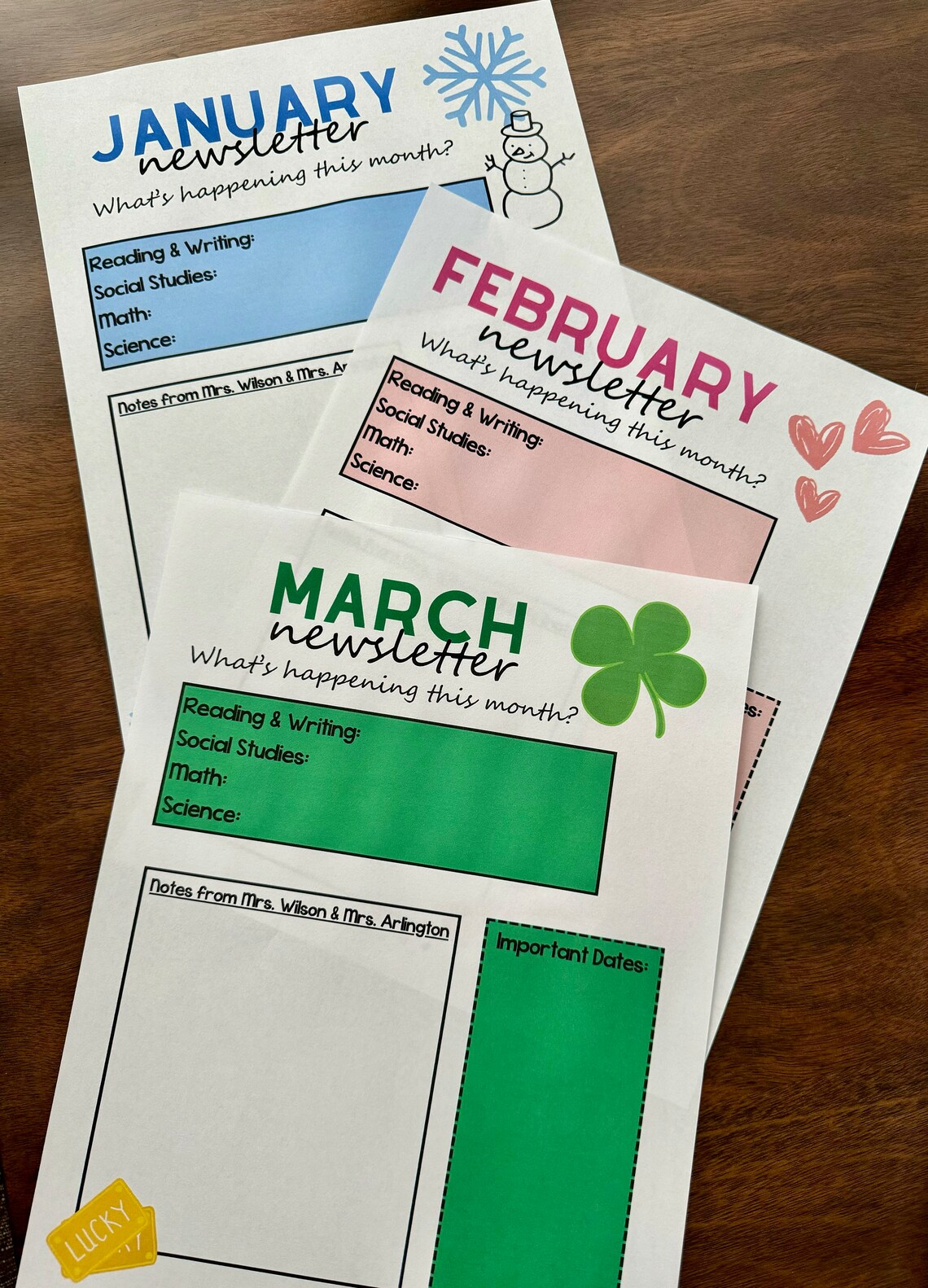 Class Newsletter Template | Class Newsletter | Monthly Newsletter for ...