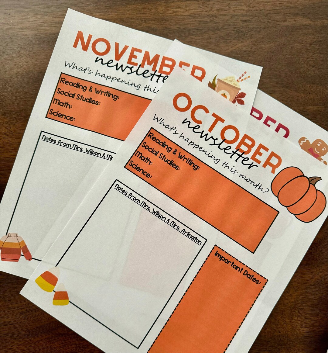 Class Newsletter Template | Class Newsletter | Monthly Newsletter for ...