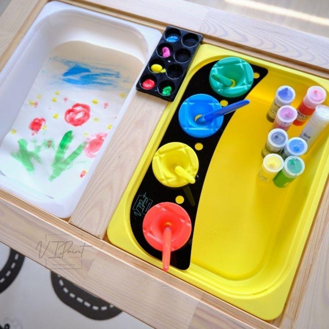 Trofast Insert - 4 Cup Holder Insert for Flisat Sensory Table - No Mess ...