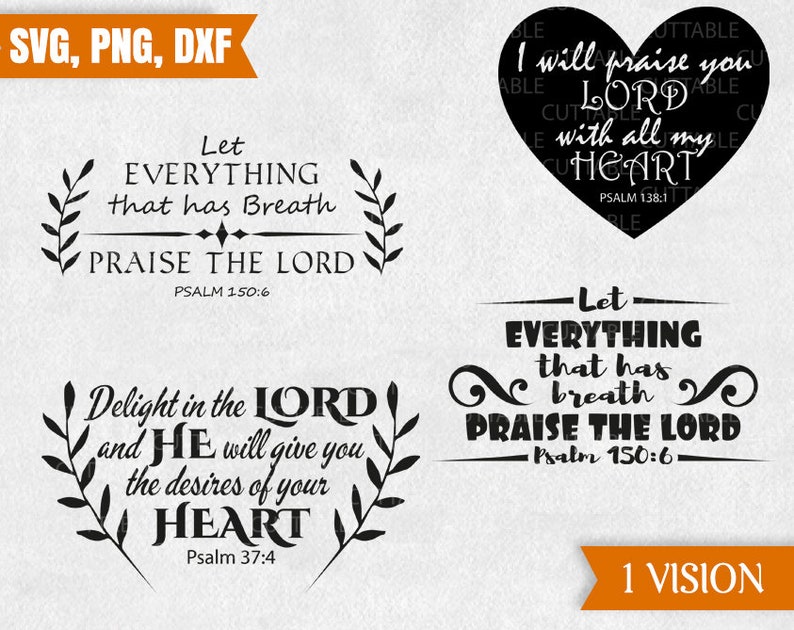 Bible Verse SVG Bundle 8 Great Bible Verses Cut Files Bible | Etsy