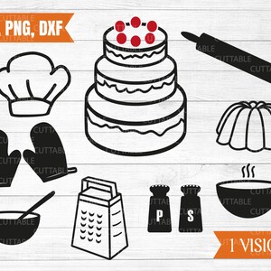 Mega Kitchen Bundle, Bakers Svg, Chef Svg, Cook Svg, Baking Cut Files ...