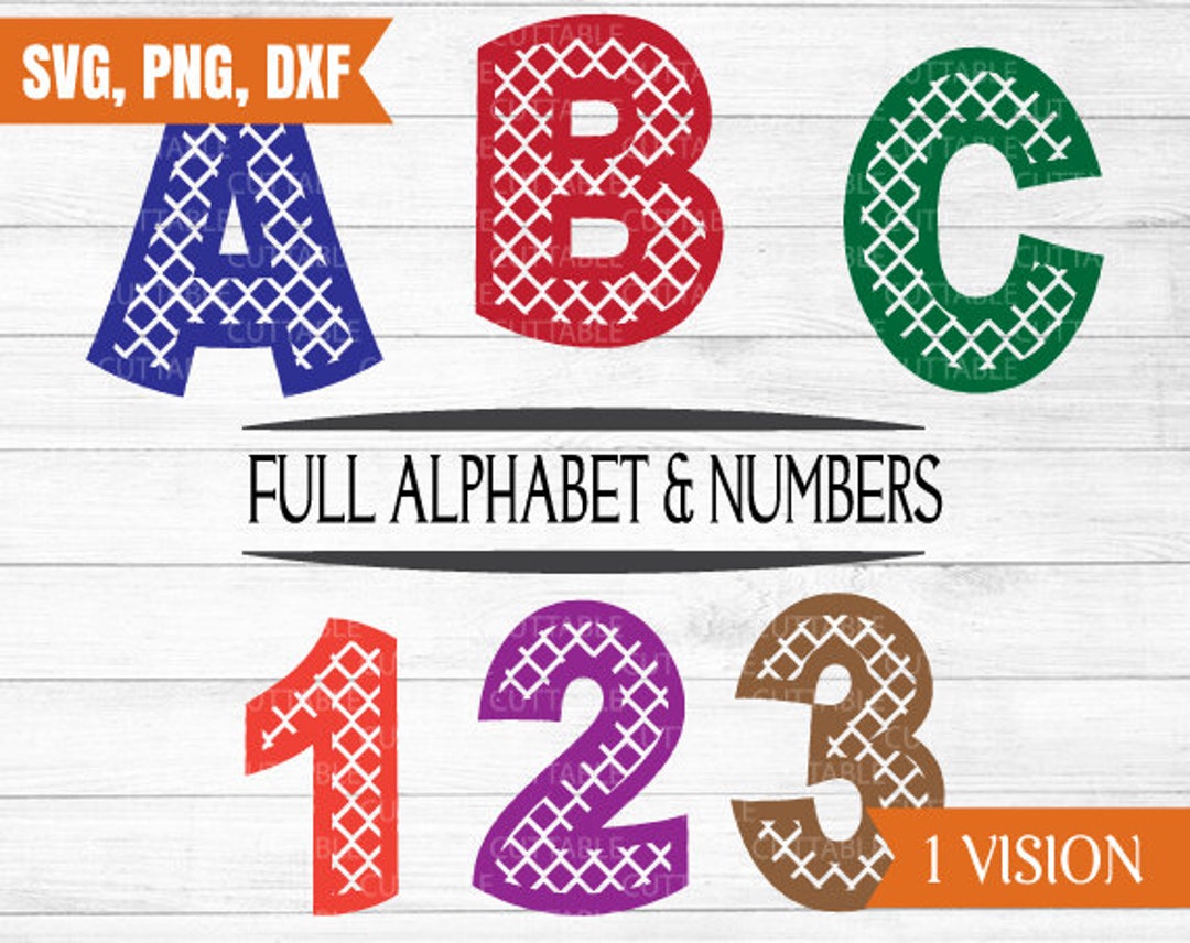 Alphabet Svgs and Numbers, Full Alphabet Diamond Pattern Letters ...
