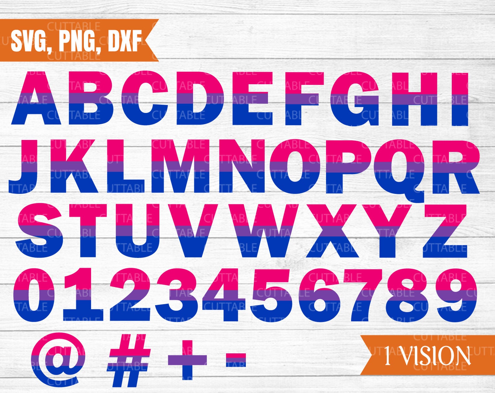 Bisexual Alphabet and Numbers Svg LGBT Bi Alphabet Cut Files | Etsy