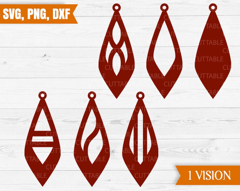 Earring Cut File Teardrop SVG 12 Teardrop Cut Files - Etsy