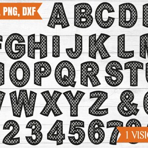 Alphabet Svgs and Numbers, Full Alphabet Diamond Pattern Letters ...