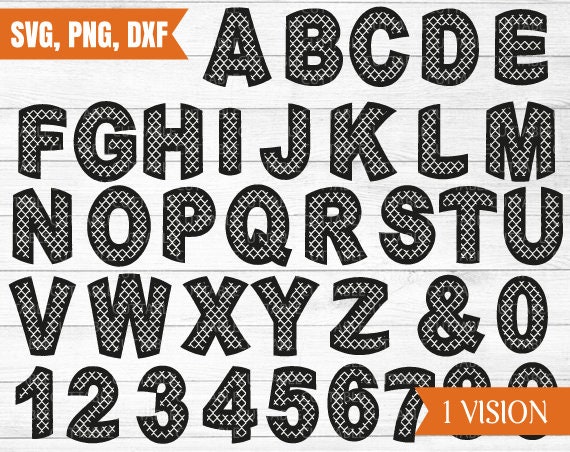 Alphabet Svgs and Numbers Full Alphabet Diamond Pattern - Etsy