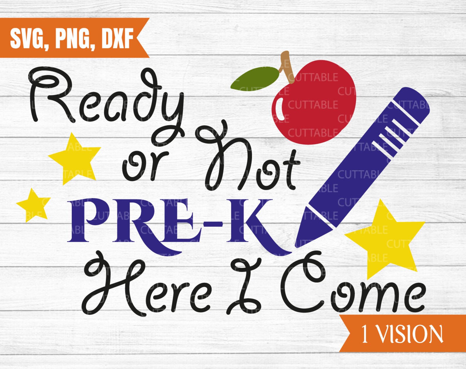 Ready or Not Pre-k Here I Come Svg Back to School Cut Files - Etsy