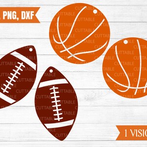 Earring Bundle Svg, 8 Ball Cut Files, Soccer,football,tennis,baseball ...