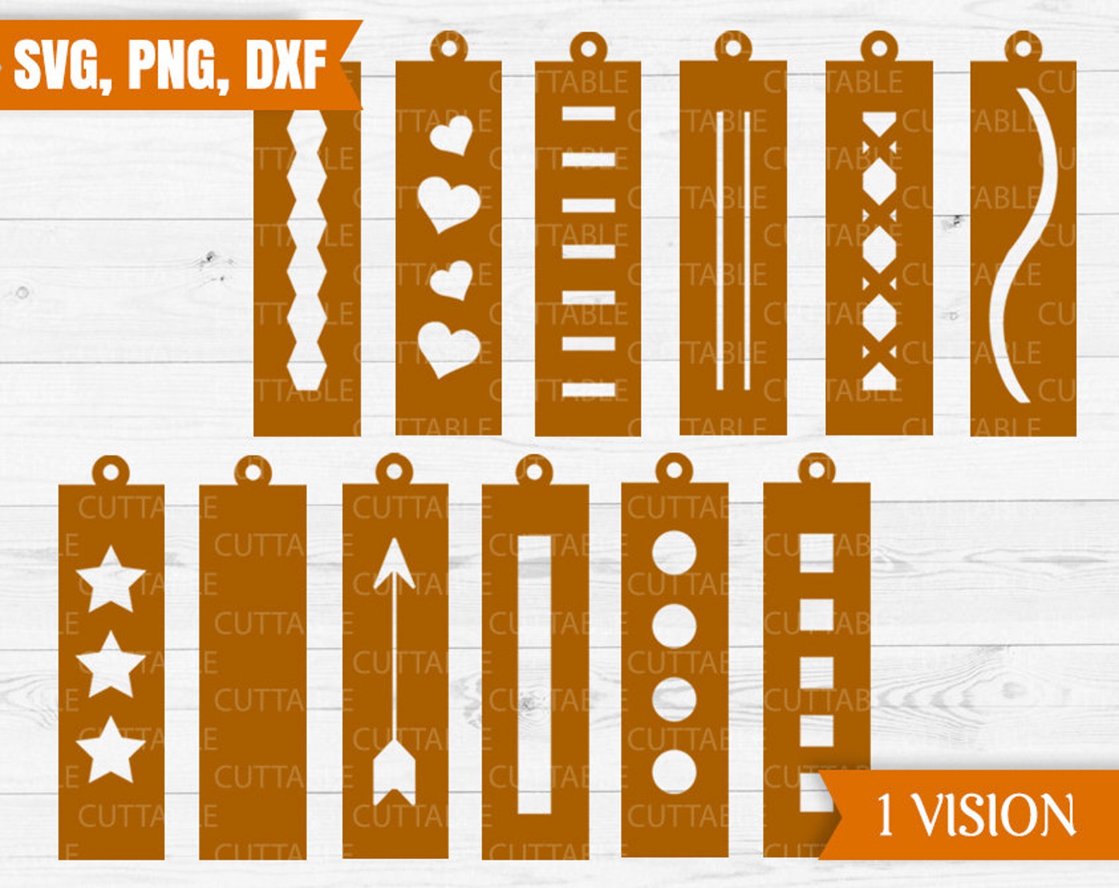 Earring Svg Bar Svgs 12 Bar Cut Files Jewellery SVG - Etsy