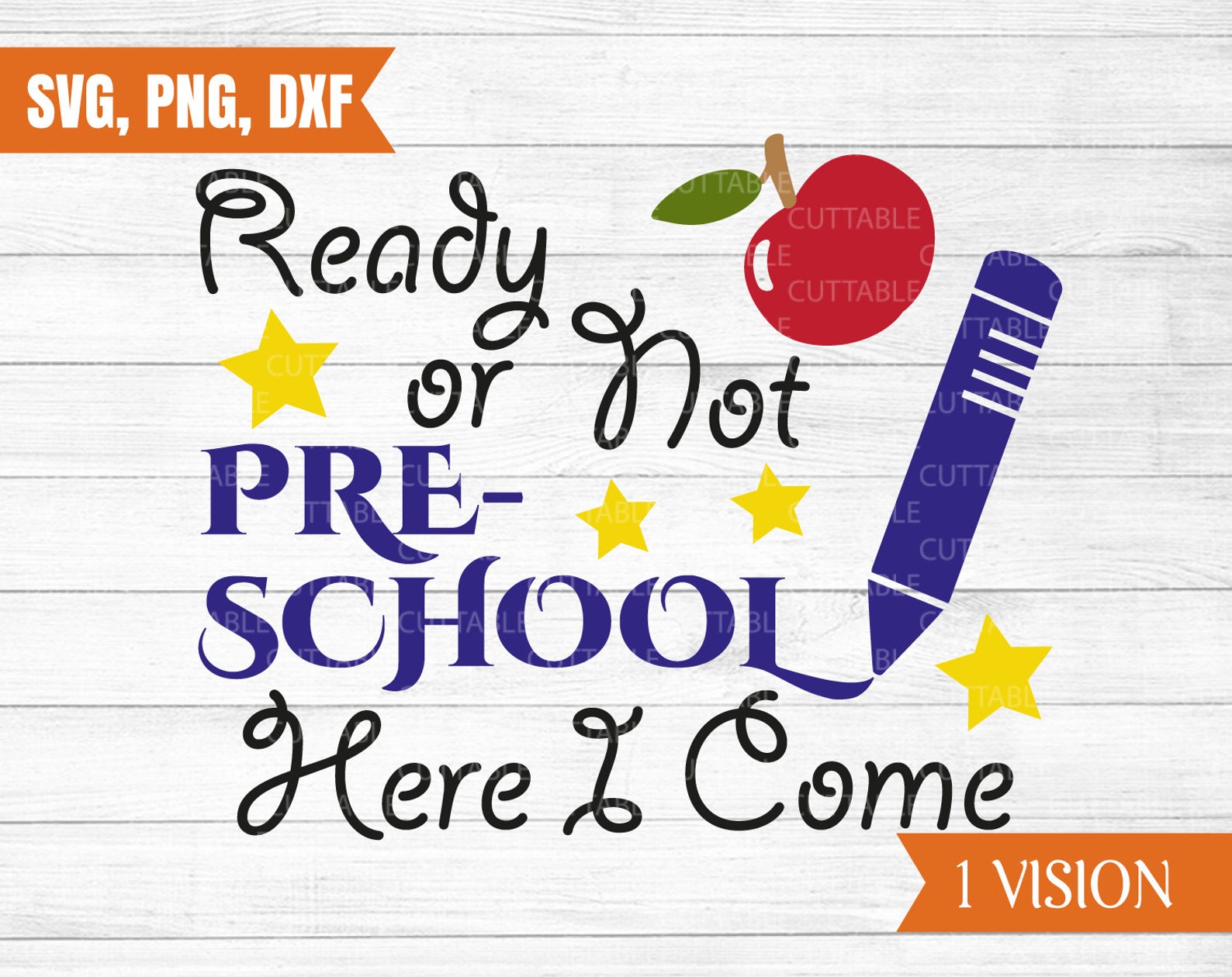 Ready or Not Pre-k Here I Come Svg Back to School Cut Files - Etsy