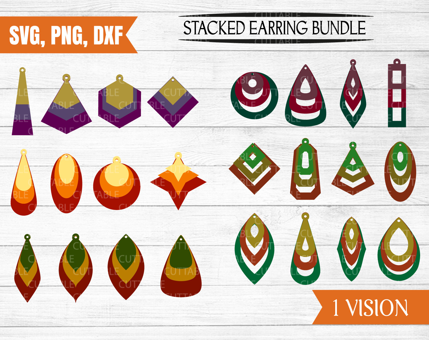 Stacked Earring Bundle Svgs Stack Earring Bundle Cut Files - Etsy Stacked Earring Bundle Svgs Stack Earring Bundle Cut Files - Etsy