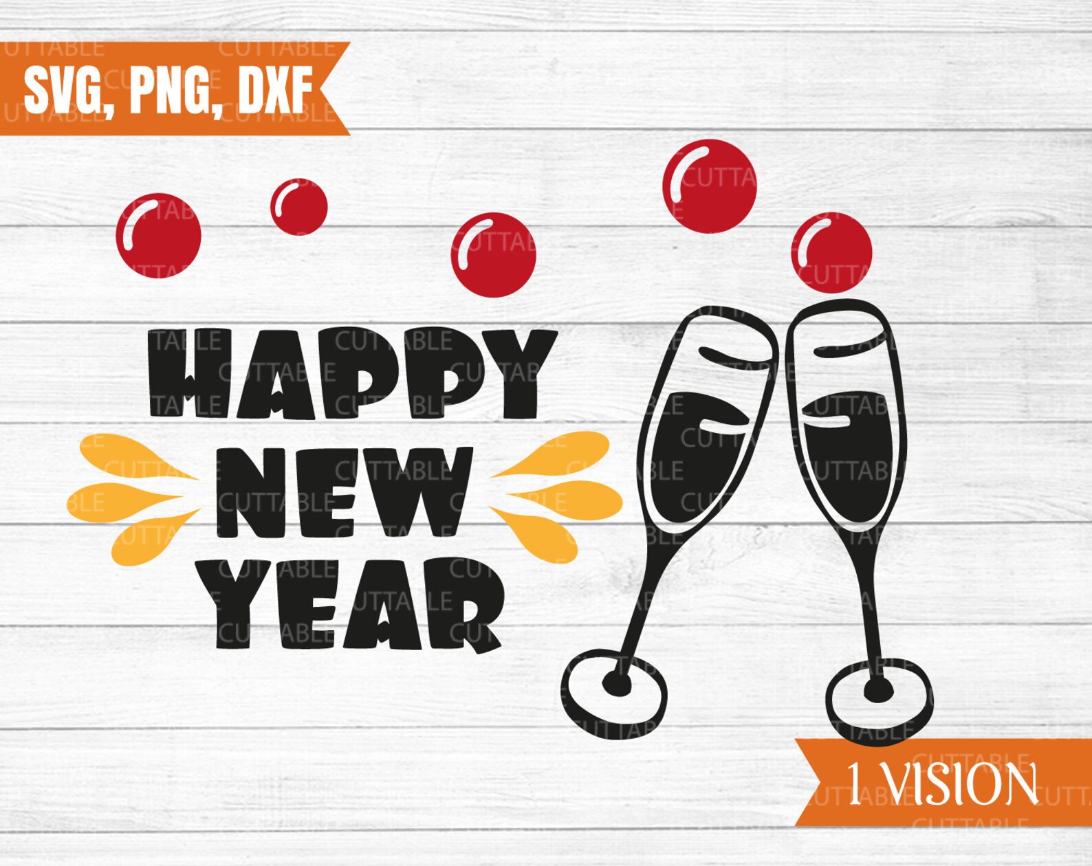 New Years SVG Bundle Happy New Year Cut Files 10 Svgs Happy | Etsy