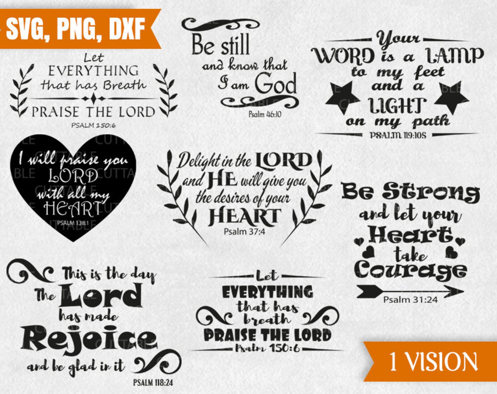 Bible Verse SVG Bundle 8 Great Bible Verses Cut Files Bible | Etsy