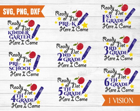 Ready or Not Pre-k Here I Come Svg Back to School Cut Files - Etsy