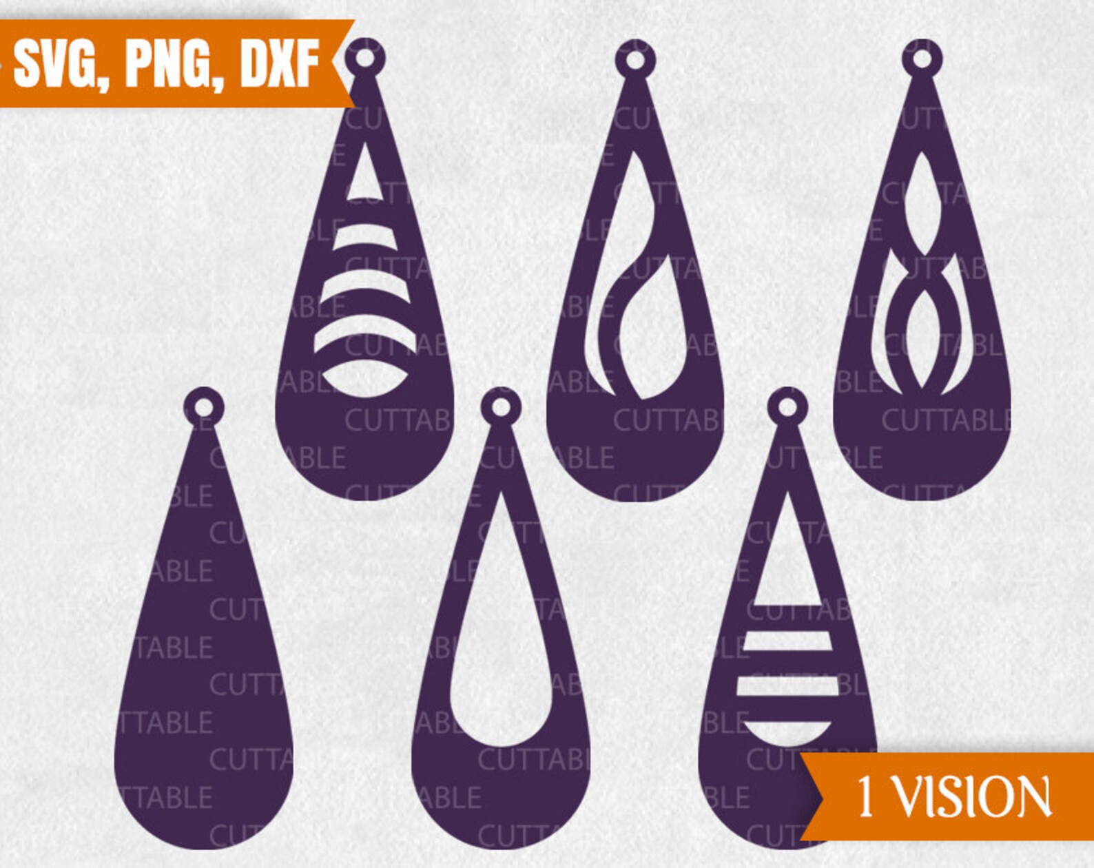 Earring Svg Teardrop Cut Files 12 Teardrop Cut Files - Etsy