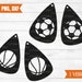 Earring SVG Bundle, 7 Sports Balls Cut Files, Soccer,football,tennis ...