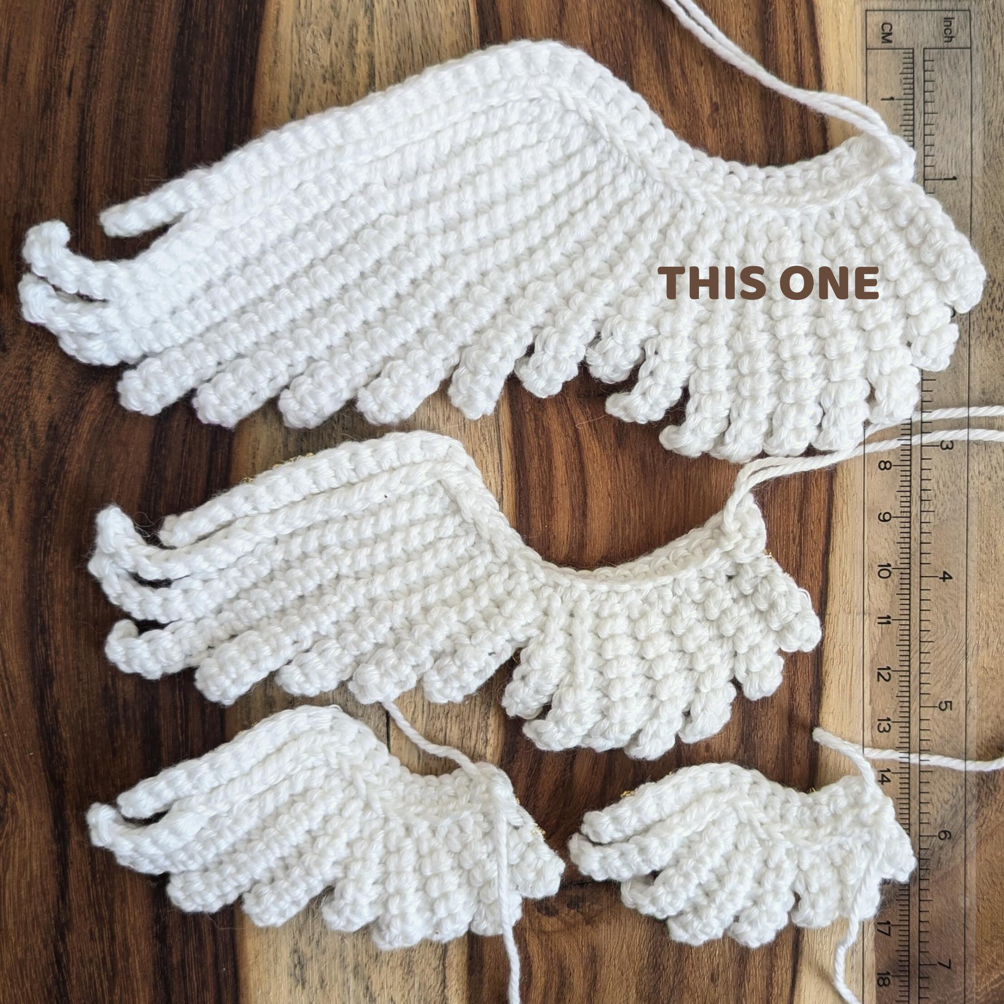 Crochet Feather Wings Pattern, LARGE, Amigurumi Angel or Bird Wings ...