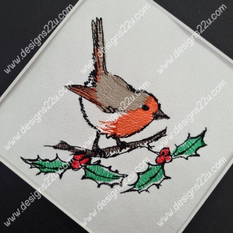 Robin Embroidery - Etsy UK