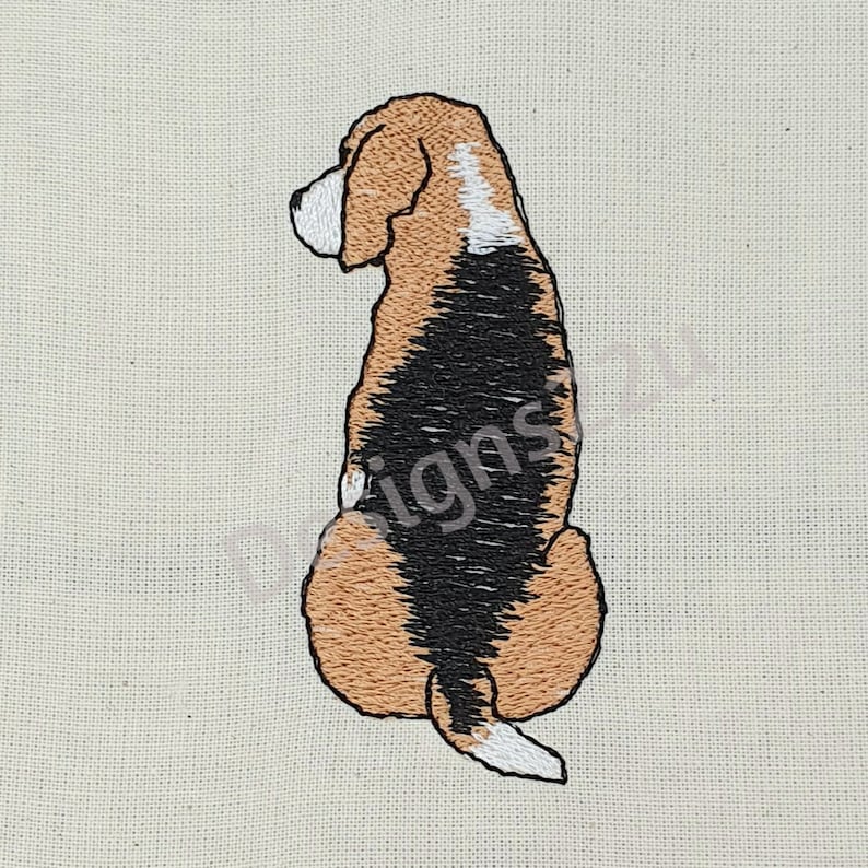 Beagle Dog Back Digitized Machine Embroidery Design Digital Download ...