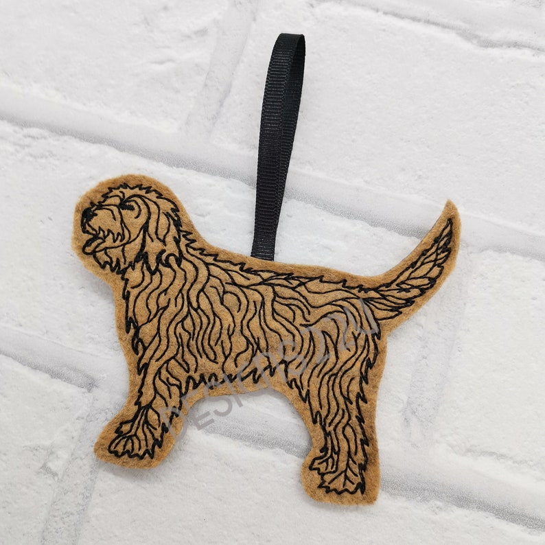 Cockapoo Dog ITH Ornament Digitized Machine Embroidery Design | Etsy