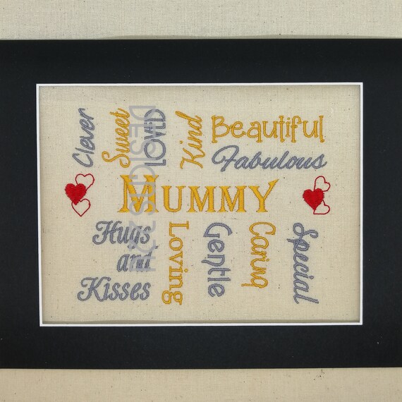 Mummy Word Art/cloud Digitized Machine Embroidery Design 44 | Etsy