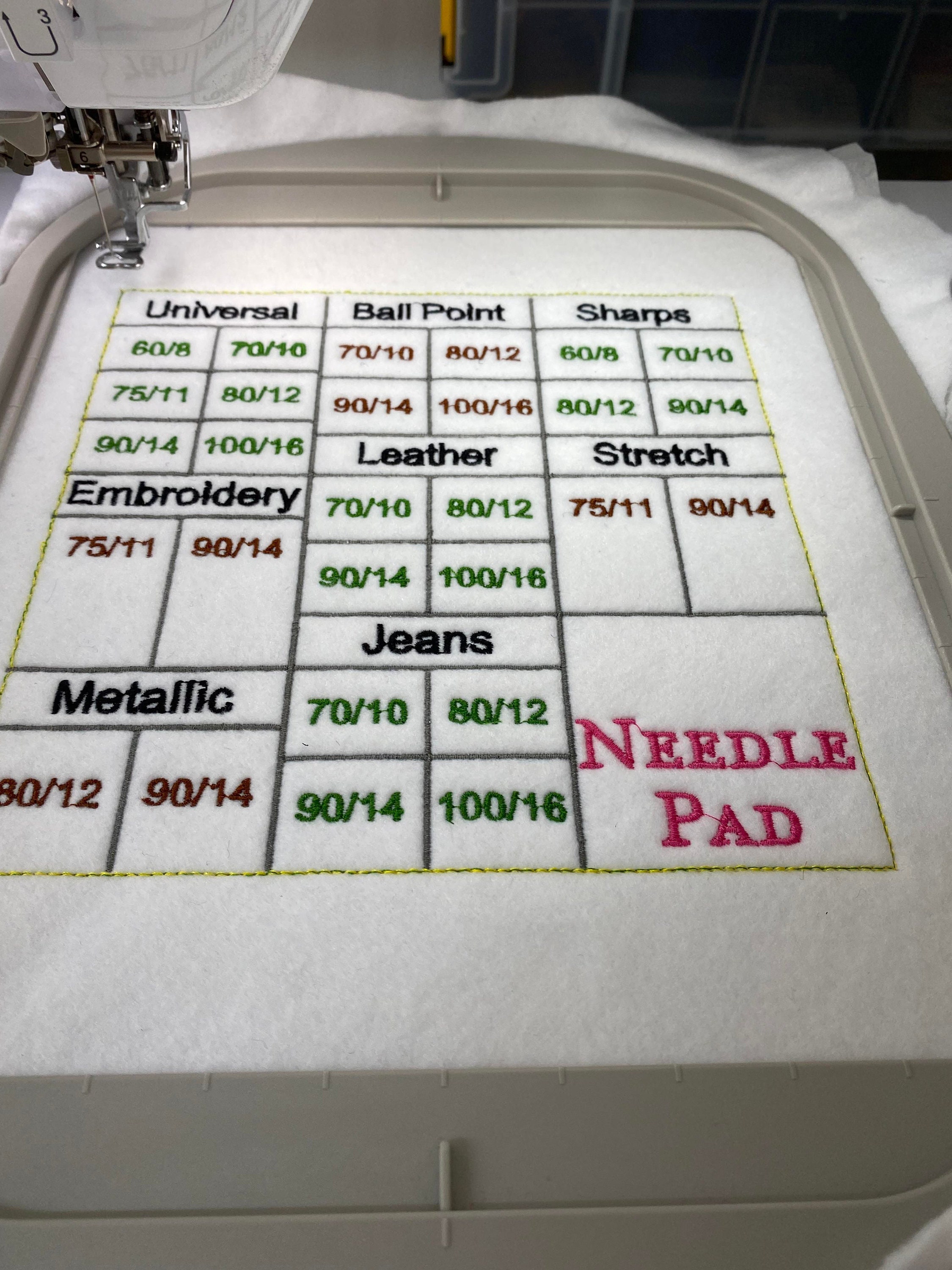 8x8 ITH Needle Pad With Satin Edge Digitized Machine Embroidery Design ...