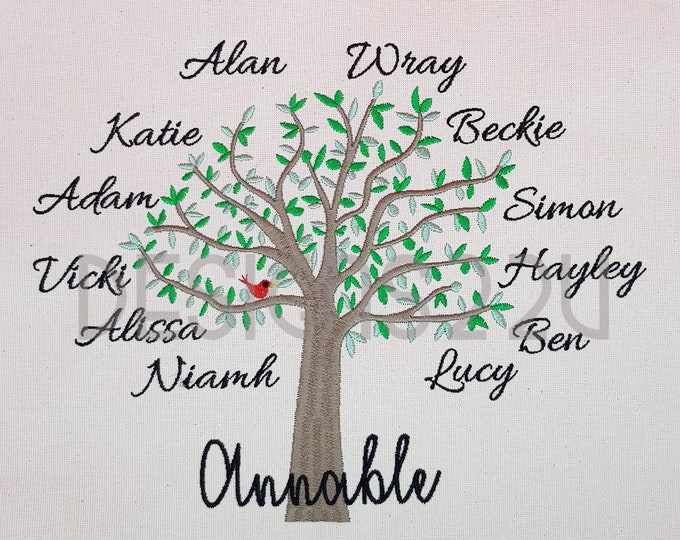 Family Tree Digitized Machine Embroidery Design Fully - Etsy
