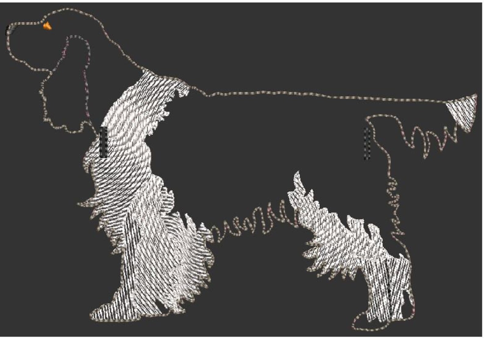 ITH Springer Spaniel Raw Edge Applique Bunting Digitized Machine ...