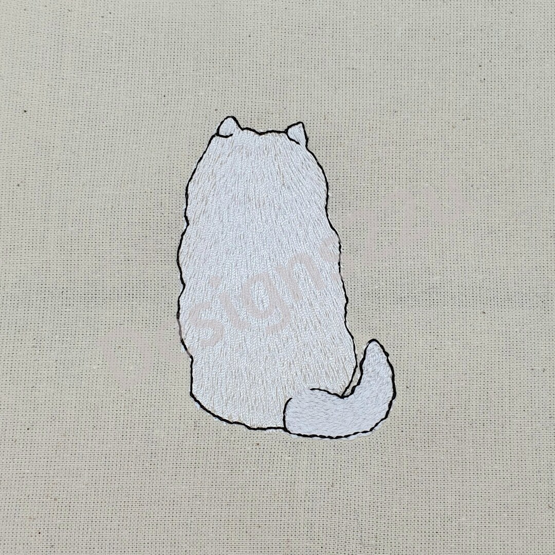 Samoyed Dog Back Digitized Machine Embroidery Design Download 4x4 Great ...