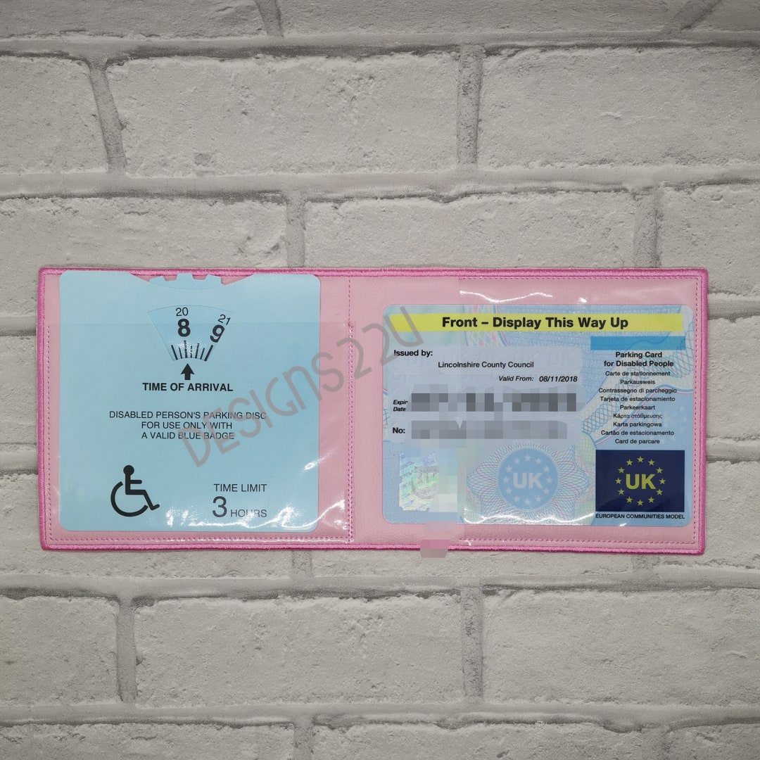 ITH Disabled Blue Badge Holder Satin Edge Digitized Machine Embroidery ...