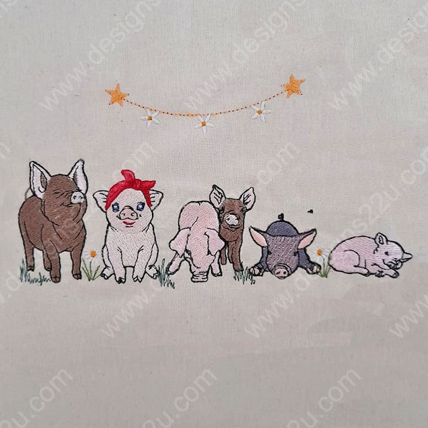 Piglet Embroidery - Etsy