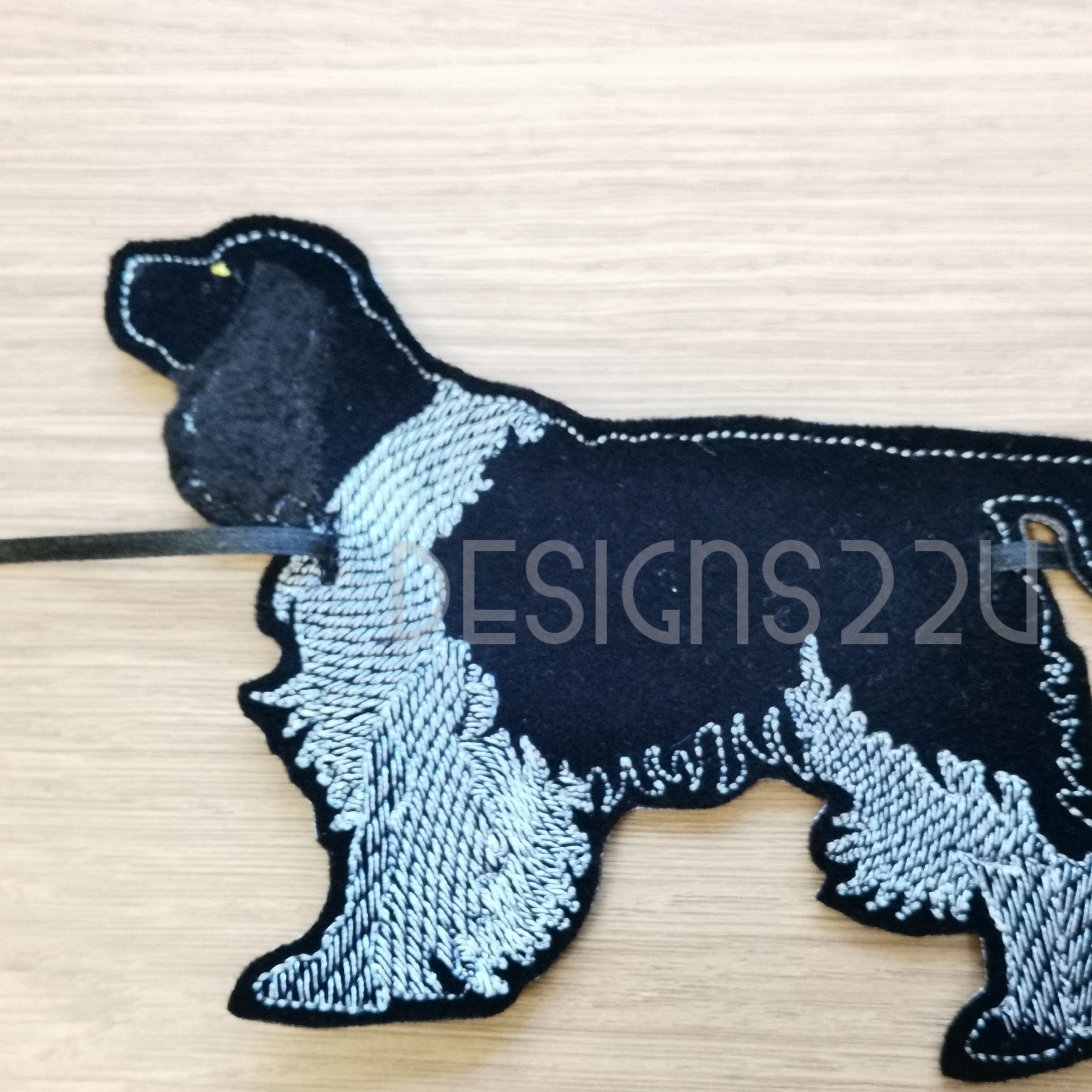 ITH Springer Spaniel Raw Edge Applique Bunting Digitized Machine ...