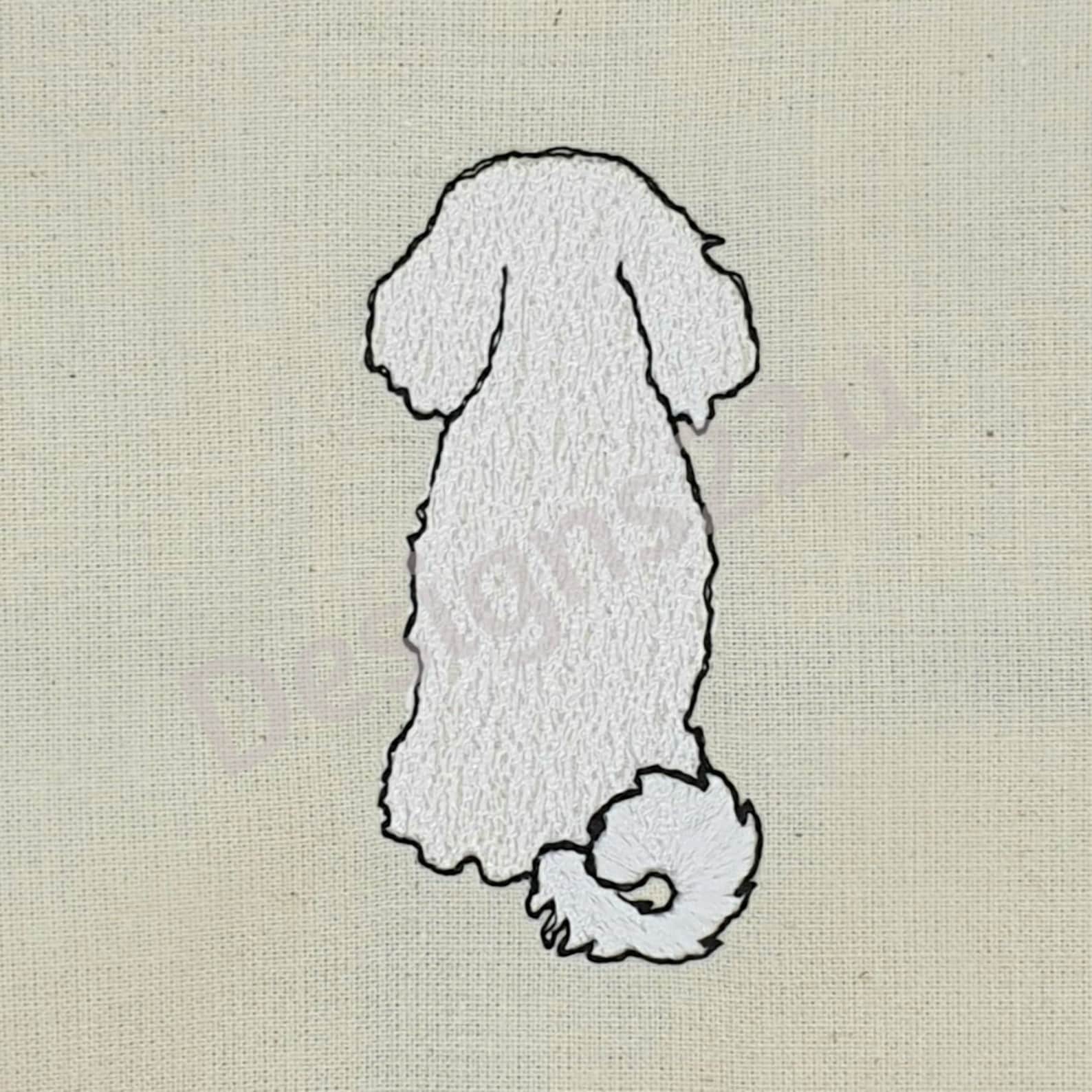 Bichon Frise Dog Back Digitized Machine Embroidery Design | Etsy