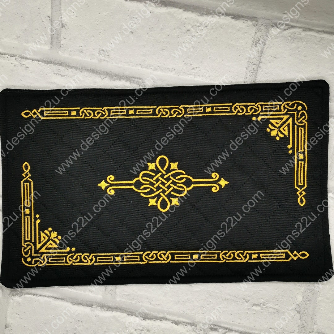 8x12 Hoop Egyptian Celtic Featherweight ITH Quilted Mat Digitized ...